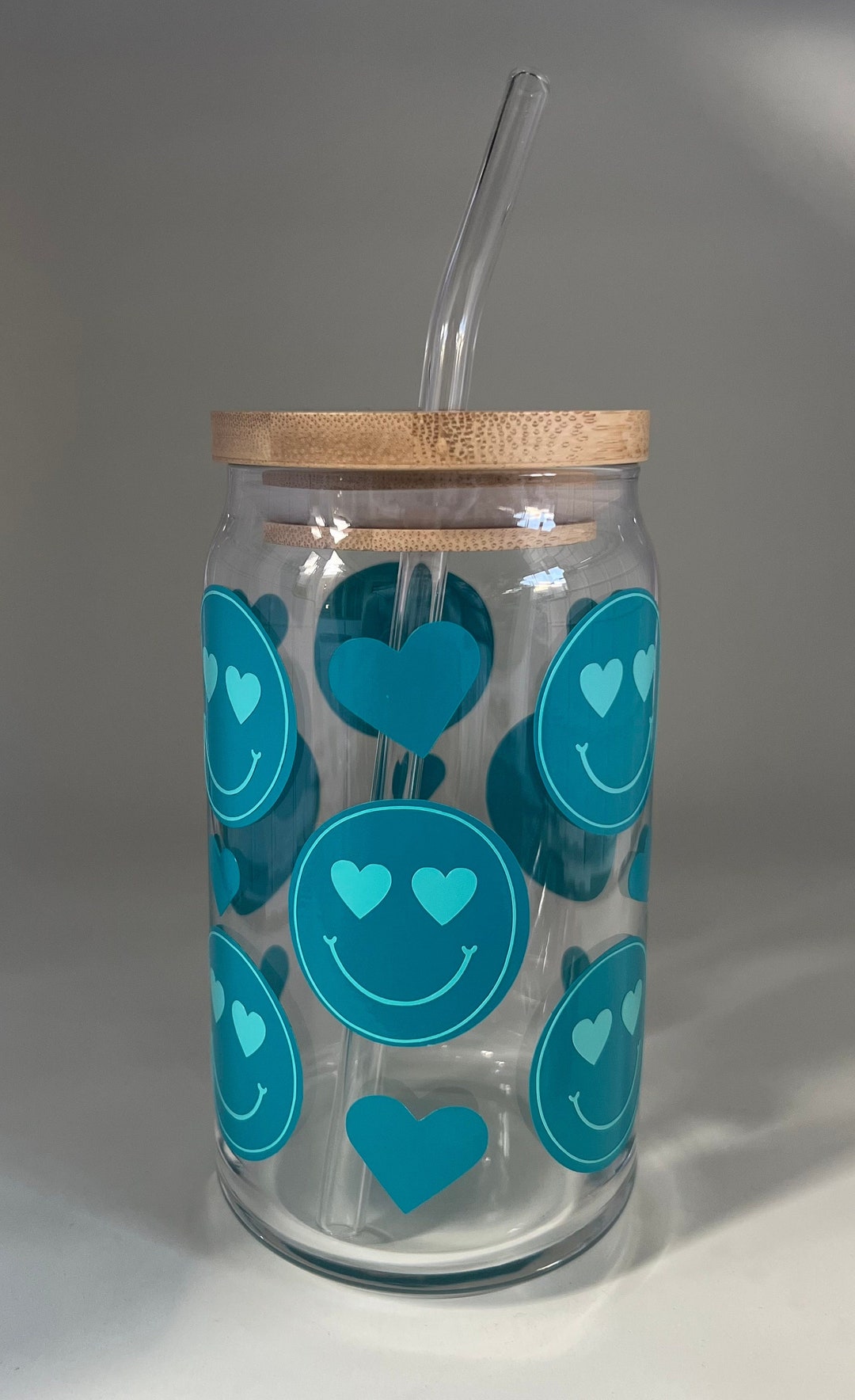 Happy Face Beer Can Glass Cup - Etsy