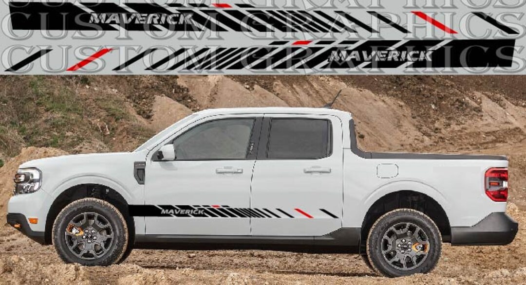 2x Decal Graphic Sticker Door Sport Stripe Kit Compatible With Ford ...