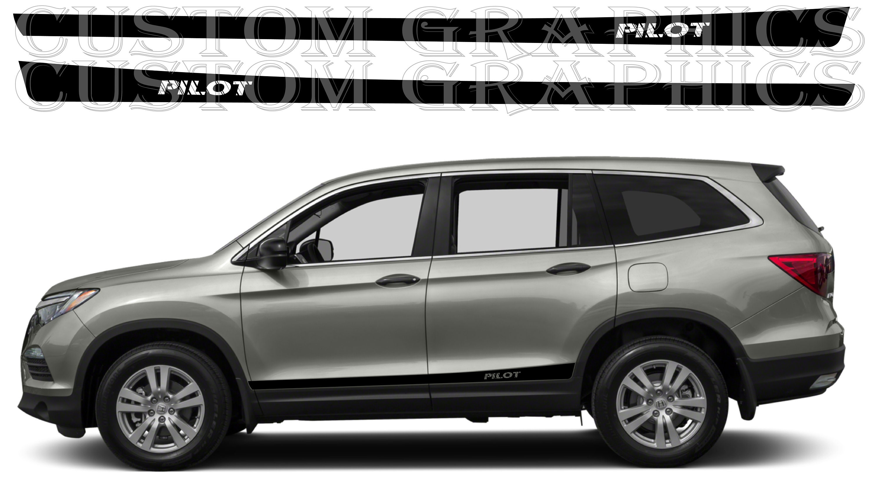 Side Door Vinyl Decal Sticker Compatible With Honda Pilot 3th Gen 2018 ...