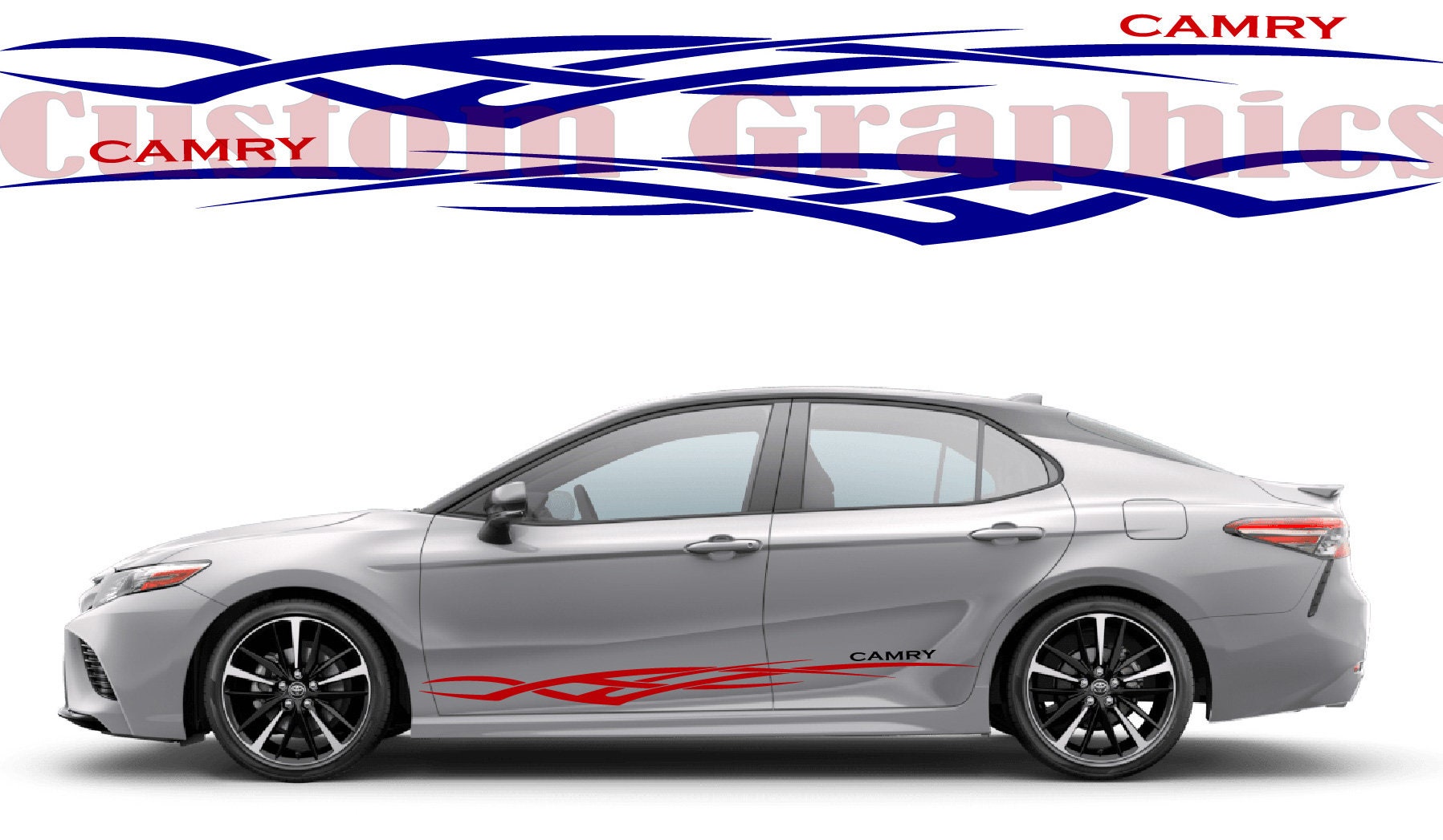 Exclusive Sport Sticker Decal Side Door Stripes Compatible With Toyota ...