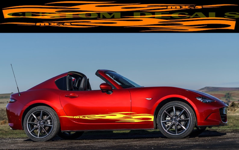 Mazda MX-5 Flame Decal Kit: Sport Stripe Graphics - Etsy