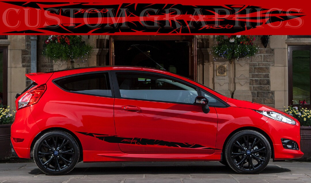 Side Door Vinyl Decal Sticker High Quality Compatible With Ford Fiesta ...