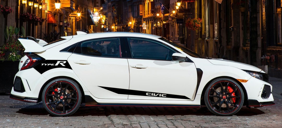 4x Custom Sport Sticker Decal Side Door Stripes Compatible With Honda