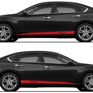 Set of Racing Side Stripes Decal Sticker Graphic Compatible With Nissan ...