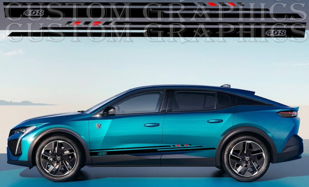 Set of Stickers Decal Stripe Body Kit Sport Side Door Sticker Racing ...