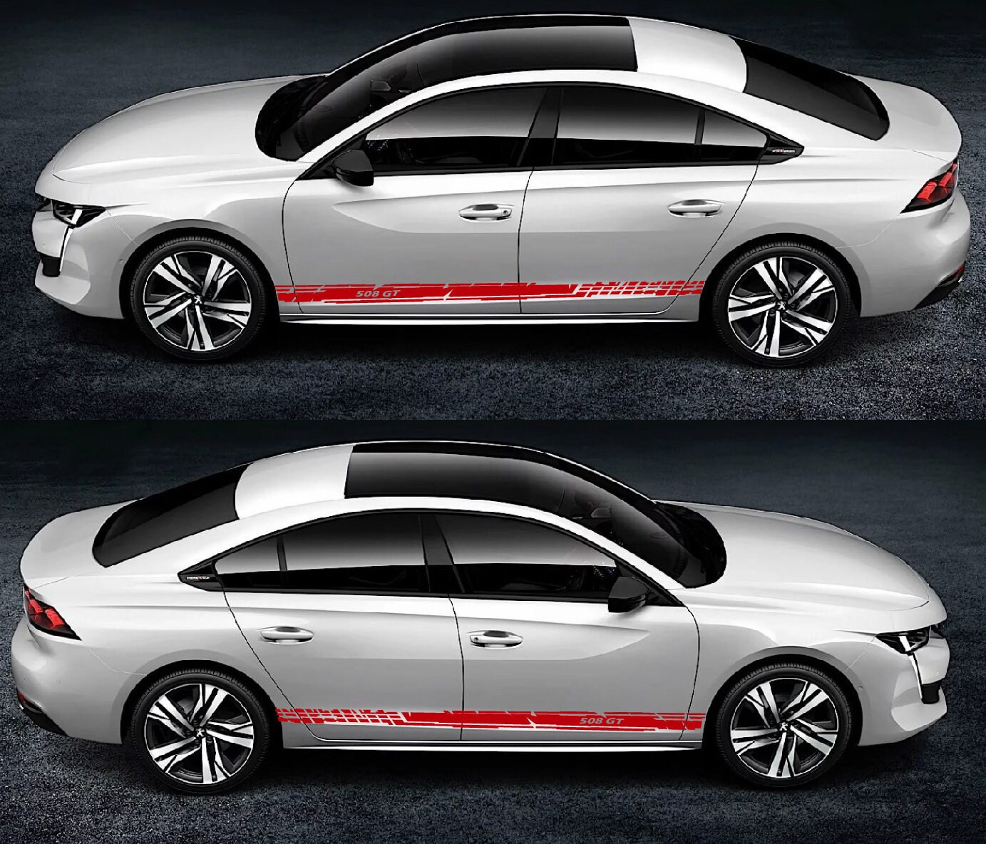 Set of Racing Side Stripes Decal Sticker Graphic High Quality ...