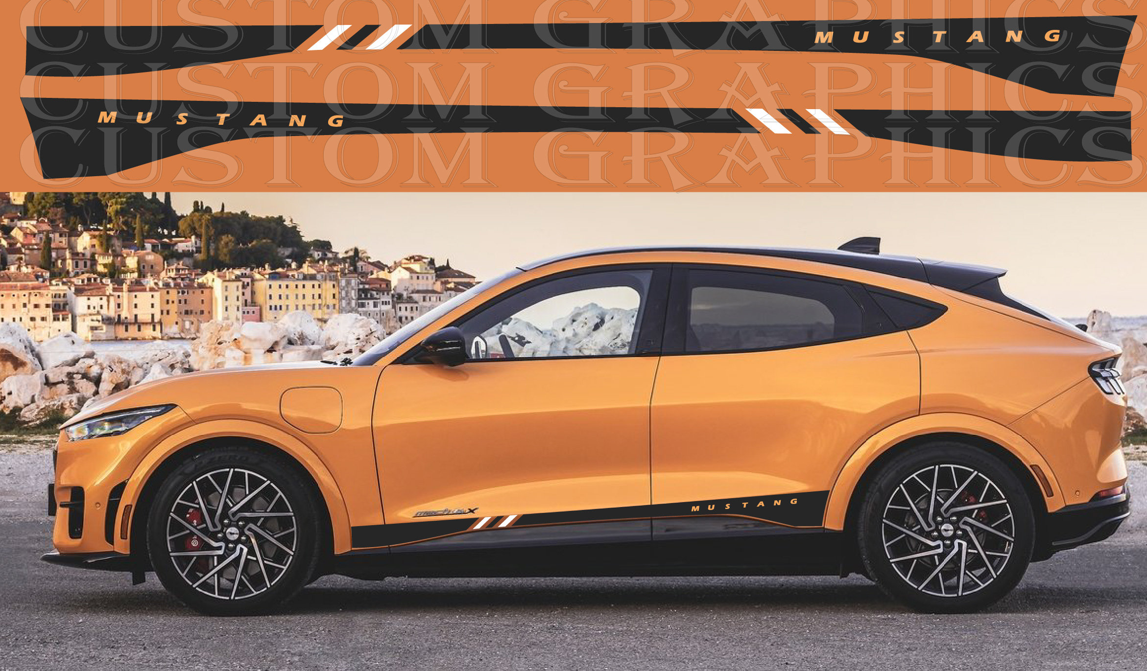 New Top Side Stripe Decal Graphic Sticker Kit Compatible With Ford ...