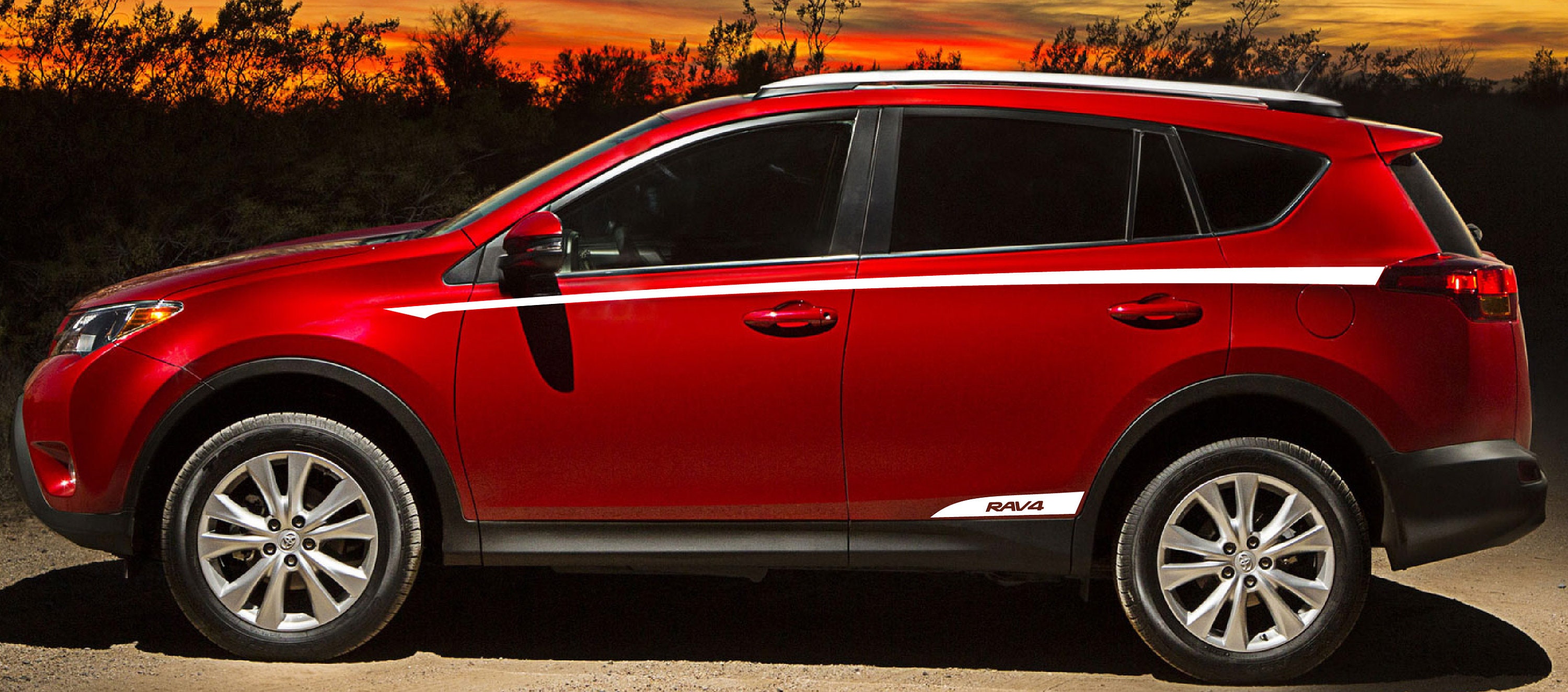 Best 4x Side Stripe Decal Graphic Sticker Kit High Quality Compatible ...