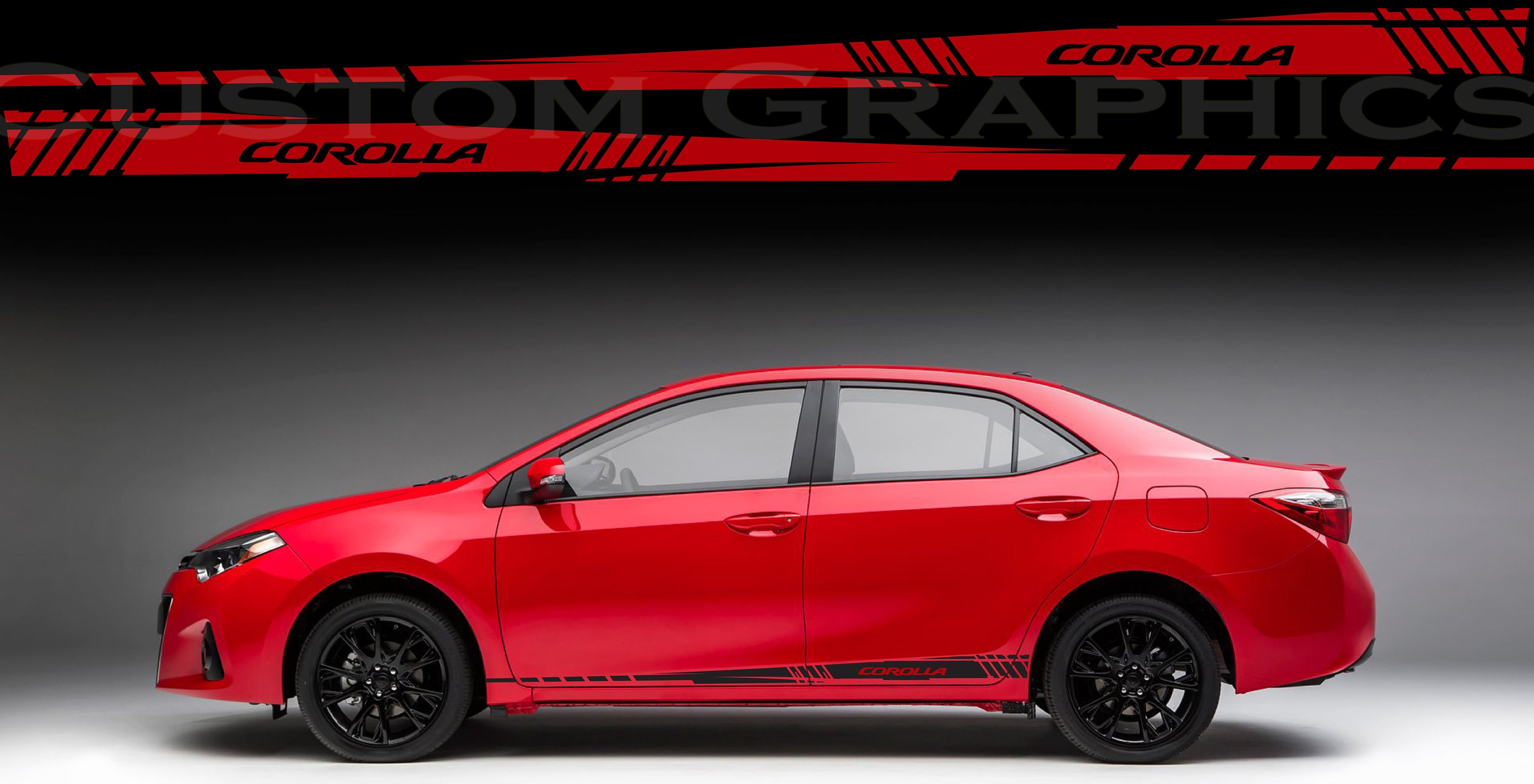 Exclusive Set of Racing Side Stripes Decal Sticker Graphic Compatible ...