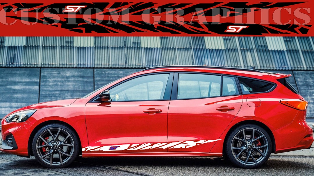Ford Focus ST RS Side Stripe Decal Kit, 2-color Graphic Stickers - Etsy