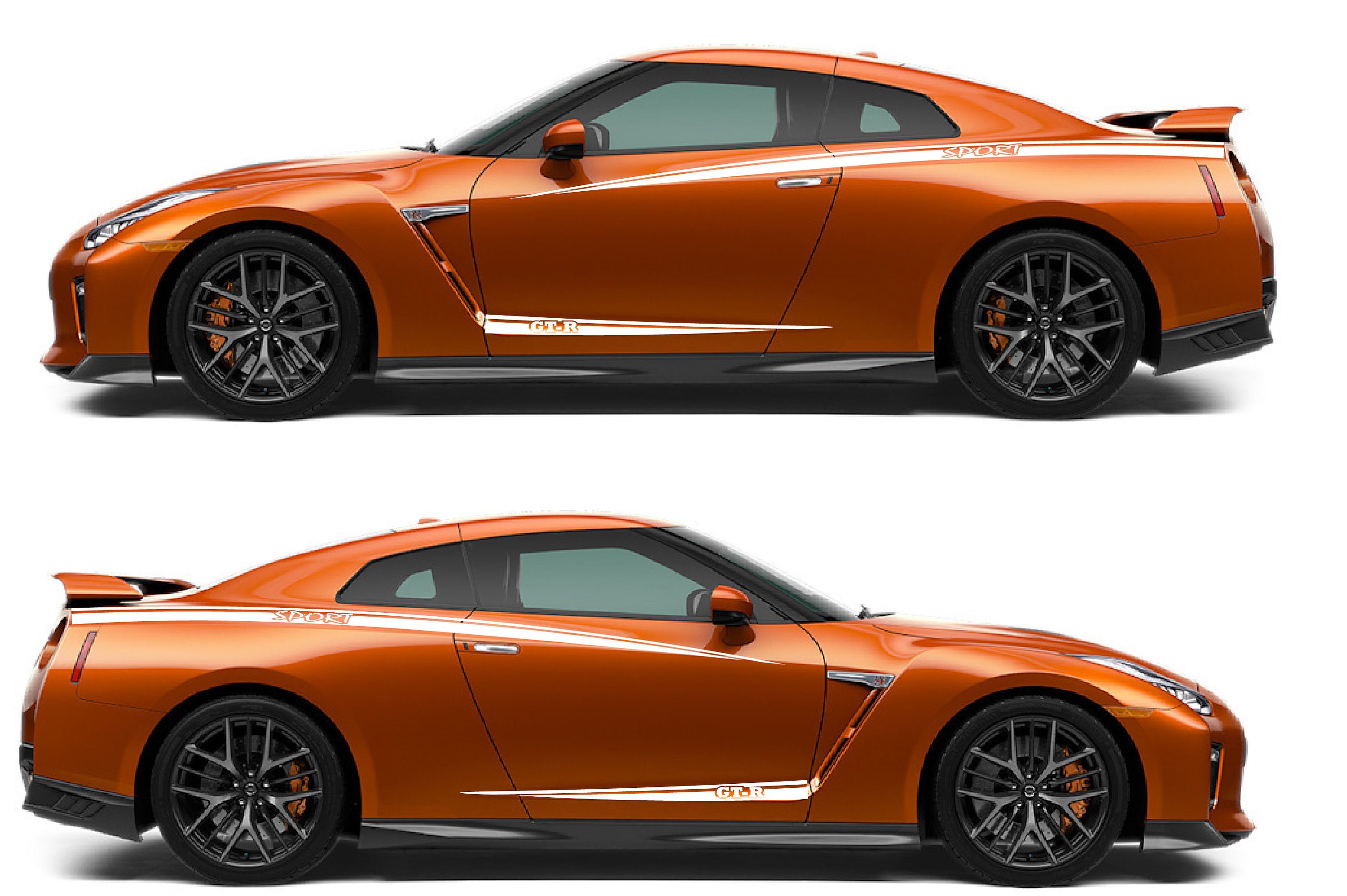 Set of Racing Side Stripes Decal Sticker Graphic Compatible With Nissan ...