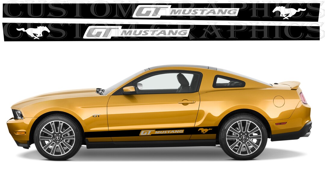 Ford Mustang GT Side Stripe Decal Kit: 2-color Vinyl Graphics - Etsy