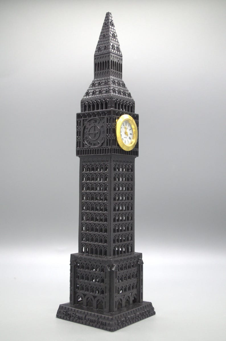 Vintage Big Ben Clock Tower Replica With Functional Clock London ...