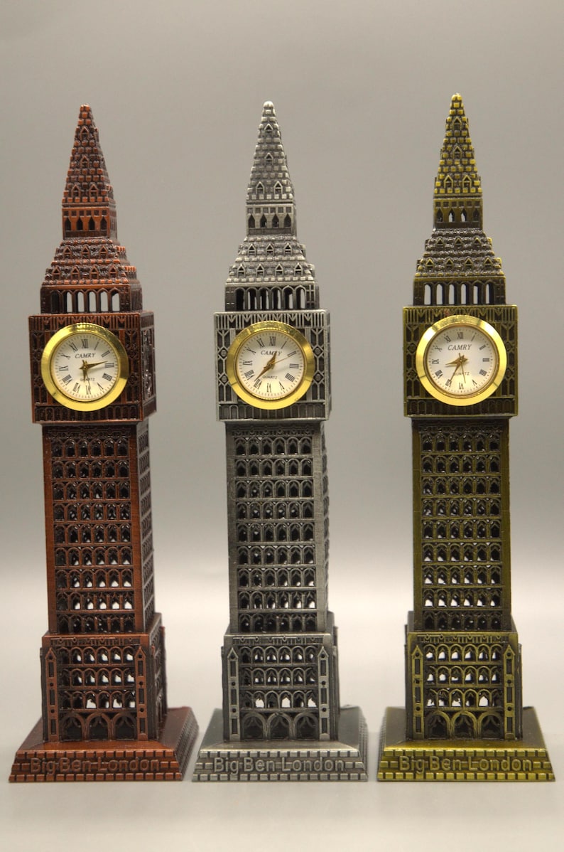 Miniature Big Ben Clock Tower Replica – London Souvenir Desk Clock With ...