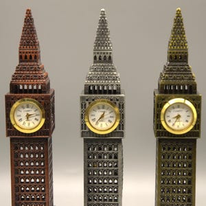 Miniature Big Ben Clock Tower Replica – London Souvenir Desk Clock With ...