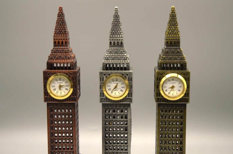 Miniature Big Ben Clock Tower Replica – London Souvenir Desk Clock With ...