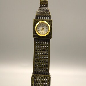 Miniature Big Ben Clock Tower Replica – London Souvenir Desk Clock With ...