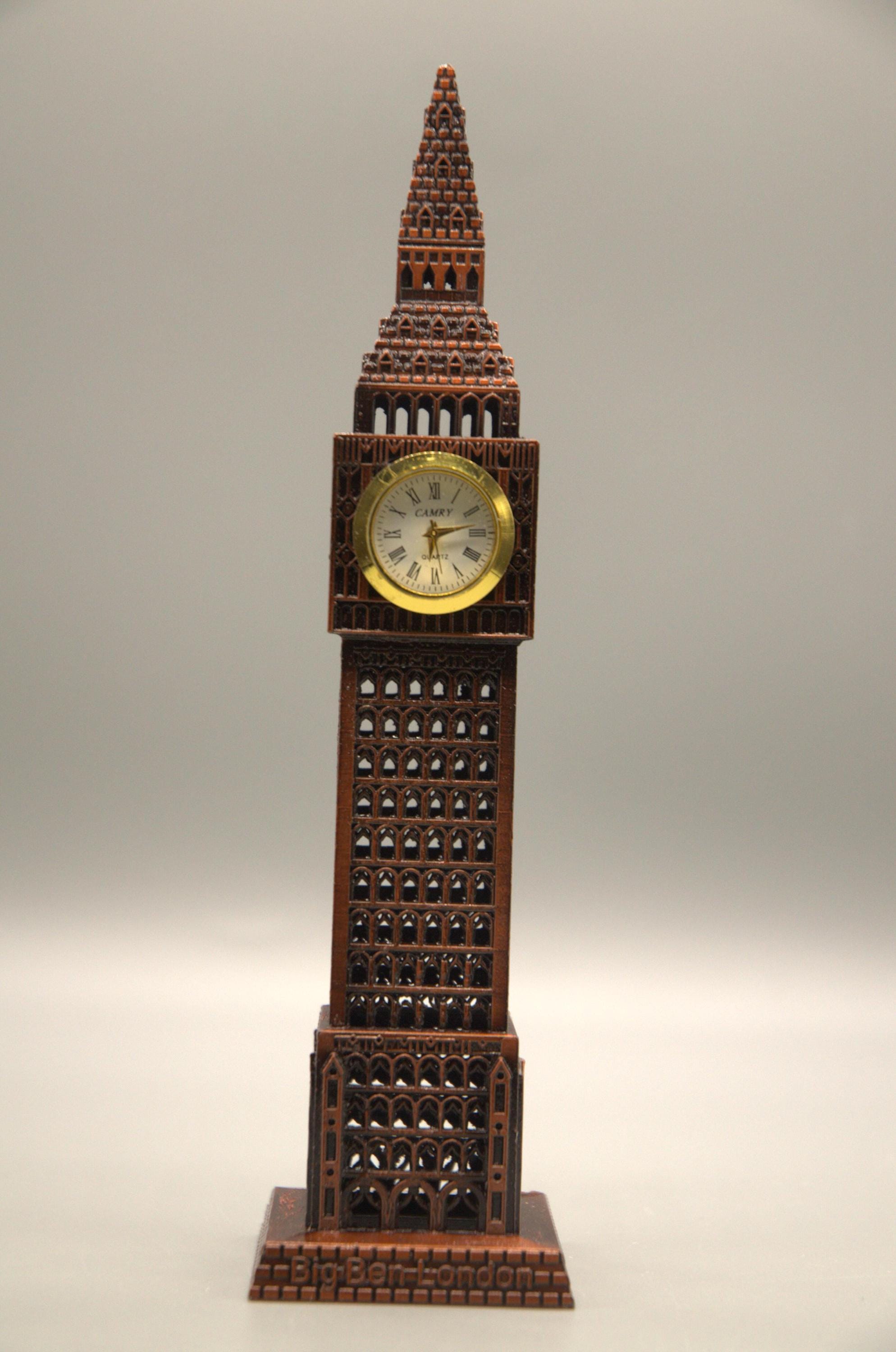 Miniature Big Ben Clock Tower Replica – London Souvenir Desk Clock With ...