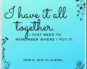 Mental Health Journal Template Digital File to Print or iPad - Etsy
