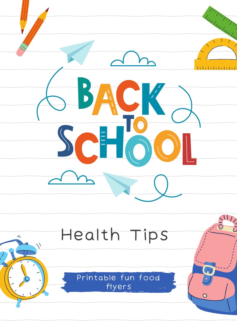 Back to School Health Booklet for Kids, Guided Coloring Book, Food ...
