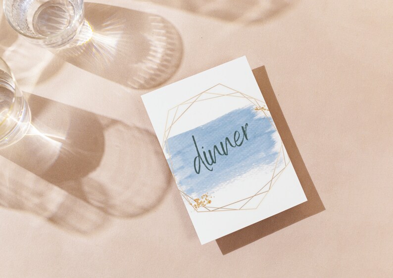 Editable Wedding Print for Placeholder, Sticker Label, Dinner Food ...