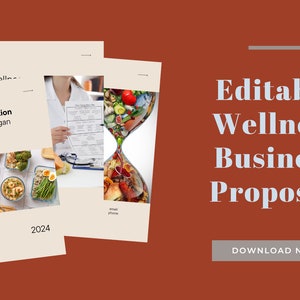Editable Proposal Template | Minimal | Wellness Business Template for ...