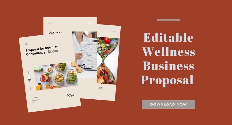 Editable Proposal Template | Minimal | Wellness Business Template for ...