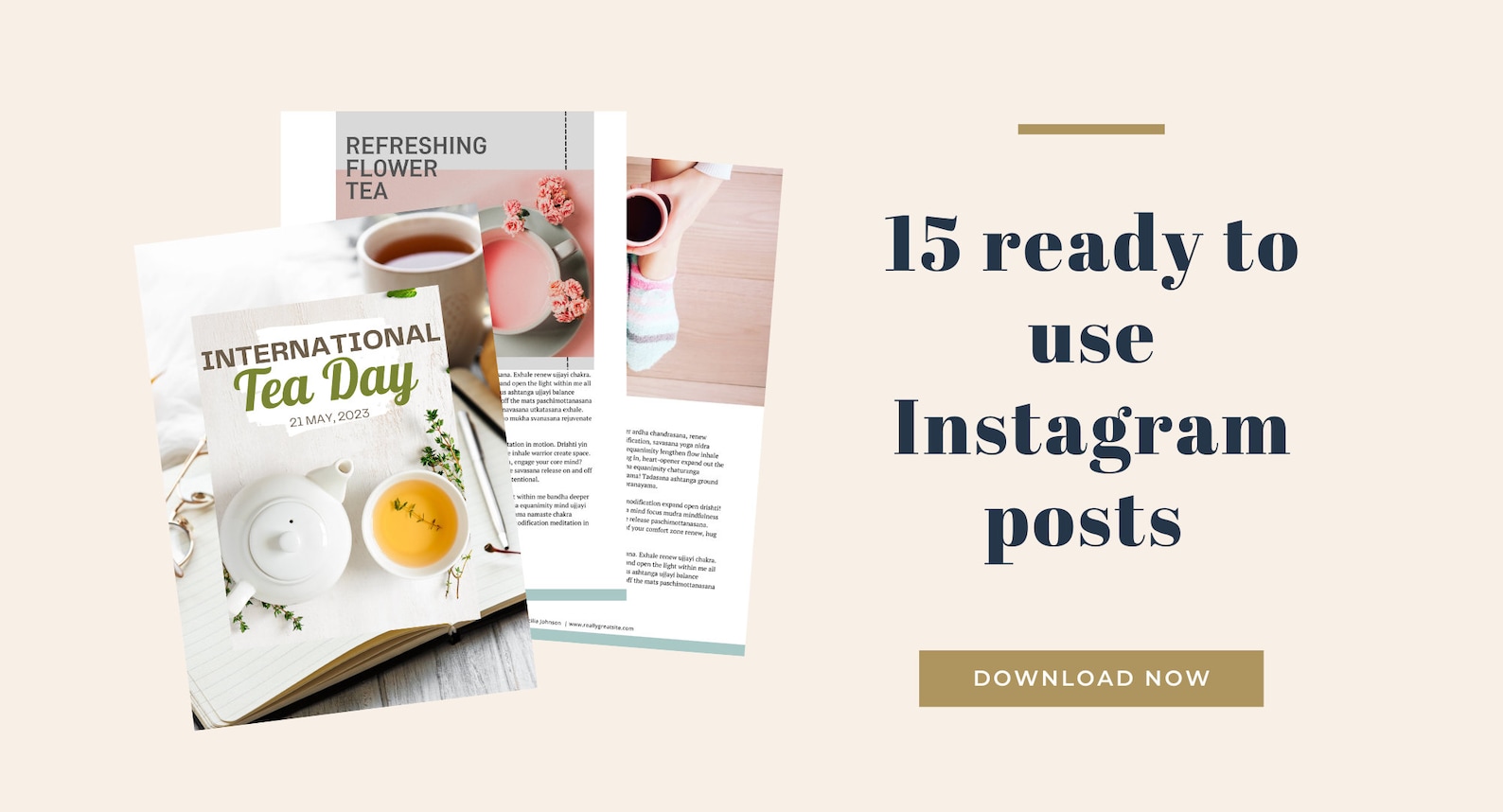 TEA Instagram Posts, Template Bundle, Tea Posts, Canva Templates, Anti ...