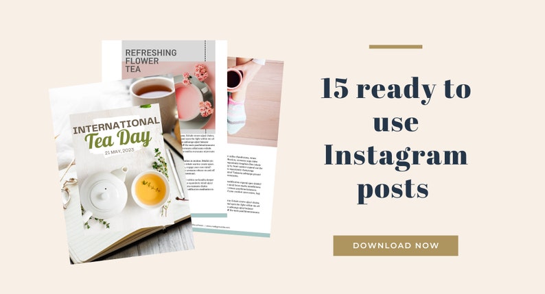 TEA Instagram Posts, Template Bundle, Tea Posts, Canva Templates, Anti ...