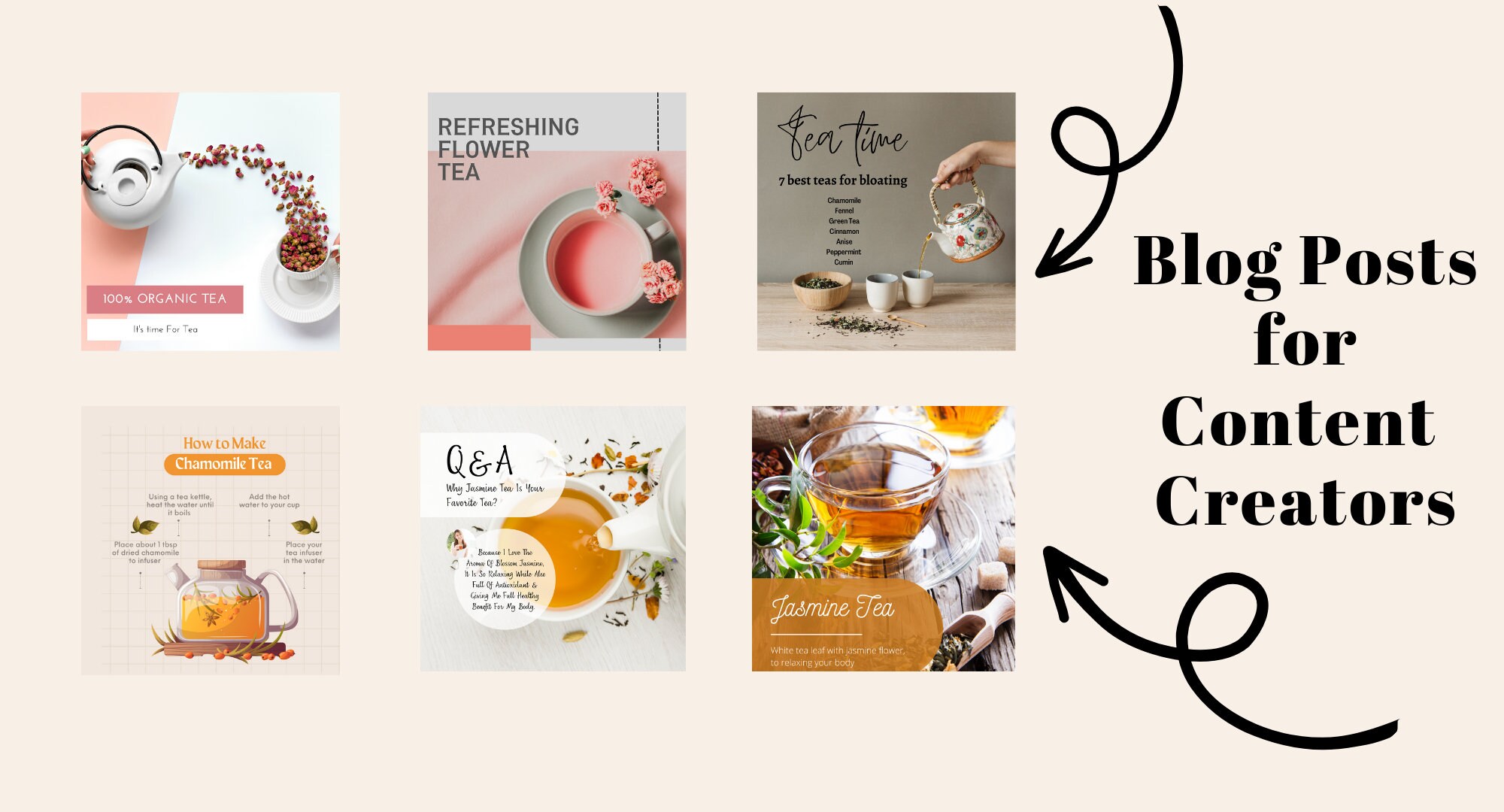 TEA Instagram Posts, Template Bundle, Tea Posts, Canva Templates, Anti ...