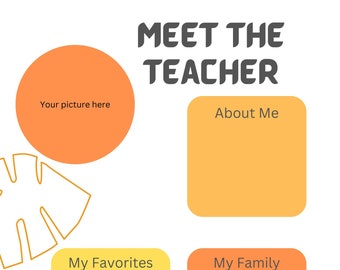 Meet the Teacher Template Disco - Etsy