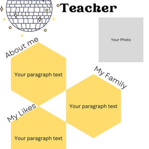 Meet the Teacher Template - Disco - Etsy