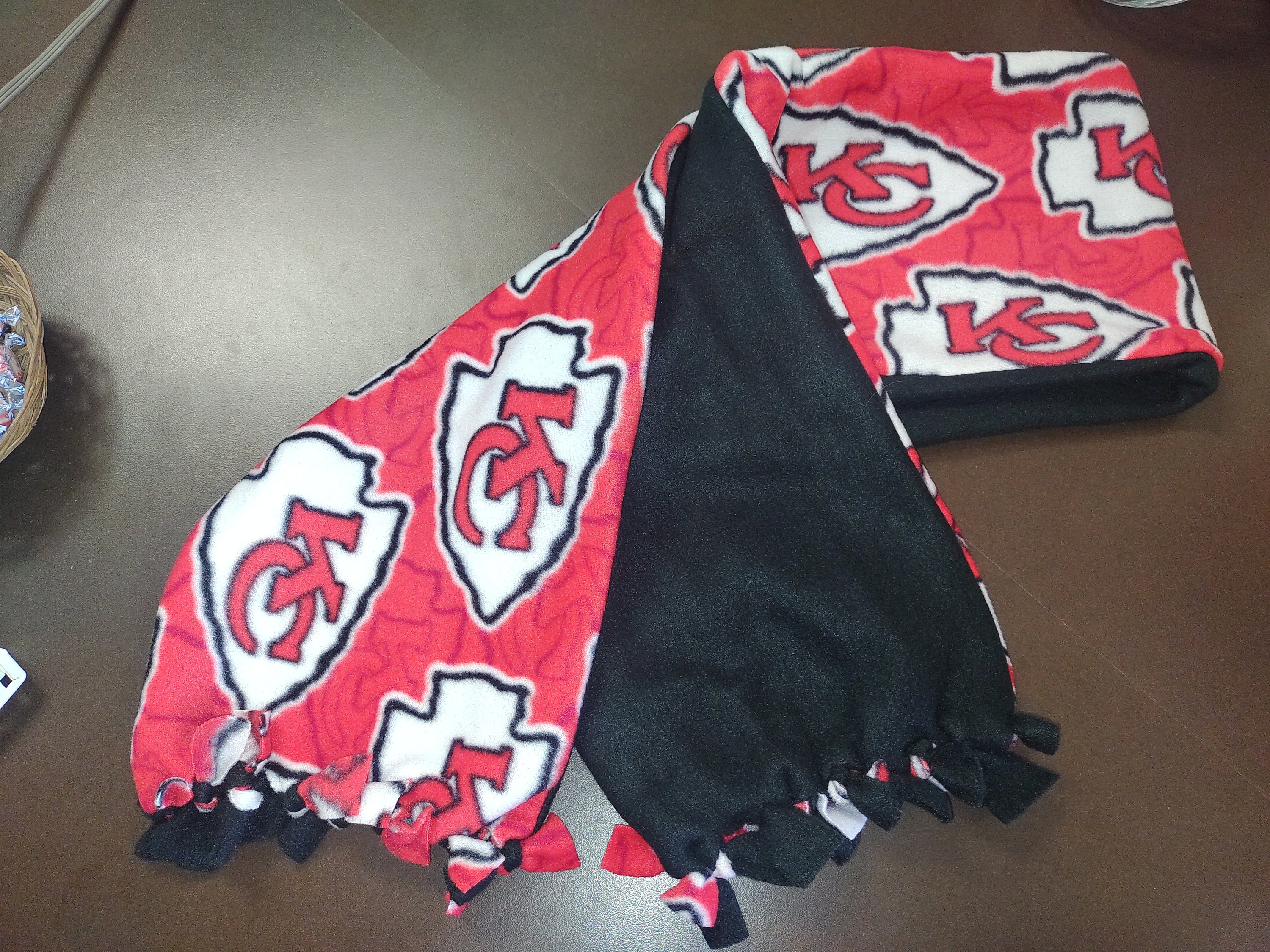 Kansas City Chiefs Fleece Scarf, Chiefs Team Spirit, Chiefs Apparel - Etsy