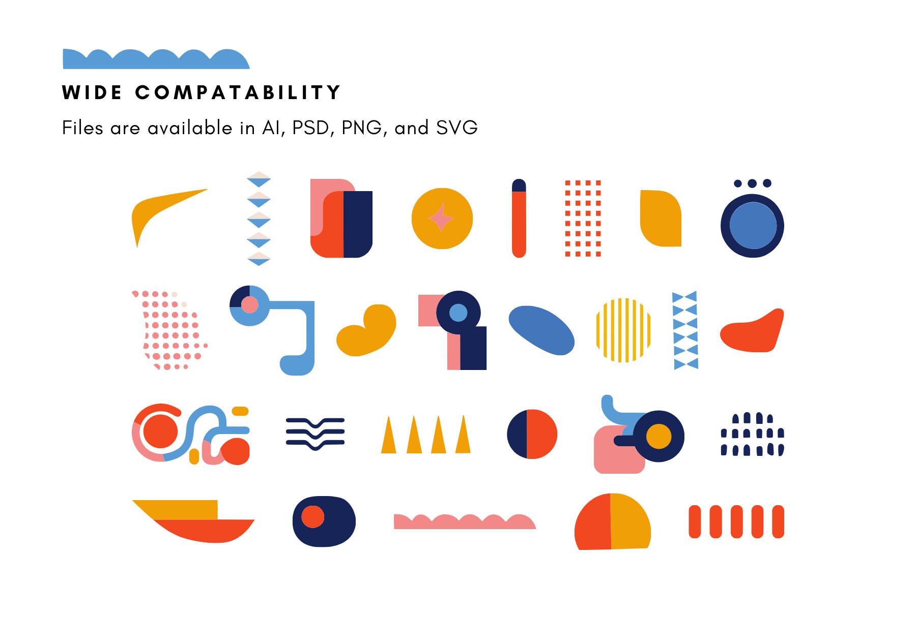 Oddball Vector Shapes Pack 120 Unique Artful Elements & Patterns for ...