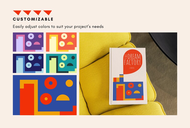 Retrophile Vector Shapes Pack 150 Vintage Design Elements for Retro ...