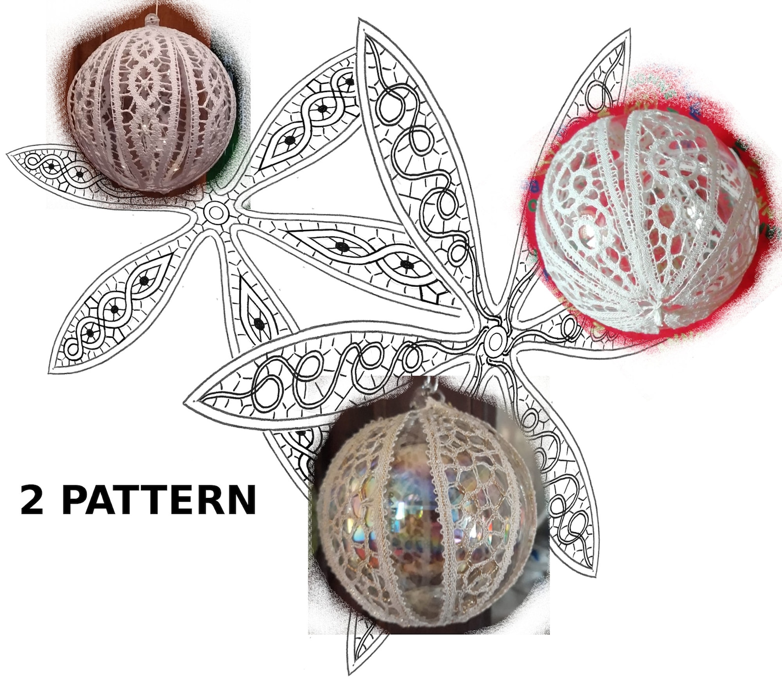 Designs for Christmas Baubles, Bobbin Lace, Bobbin Lace Pattern - Etsy