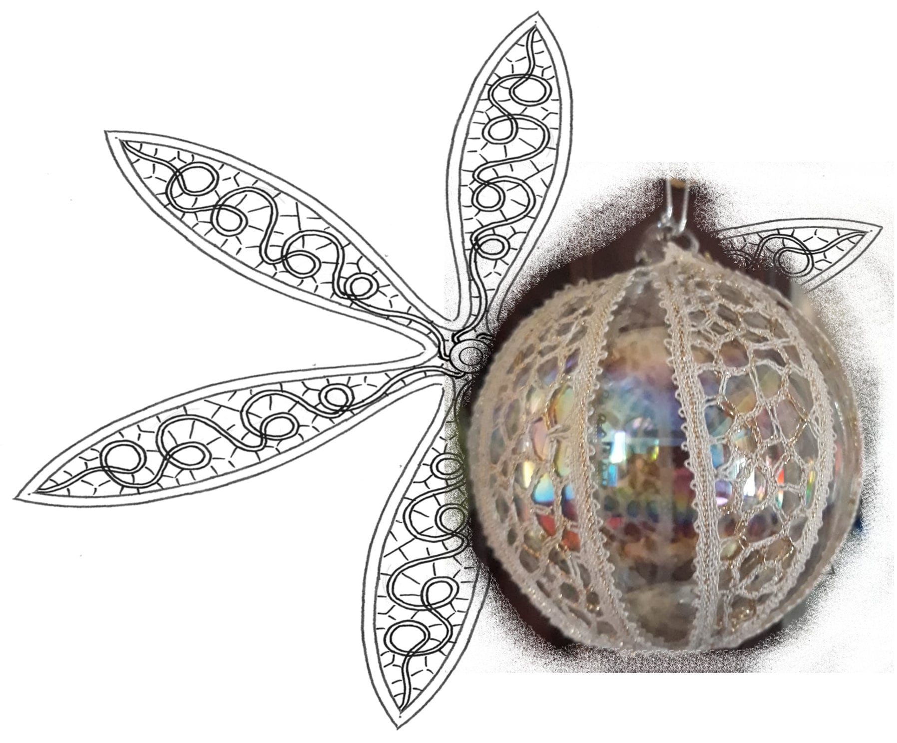 Designs for Christmas Baubles Bobbin Lace Bobbin Lace - Etsy UK