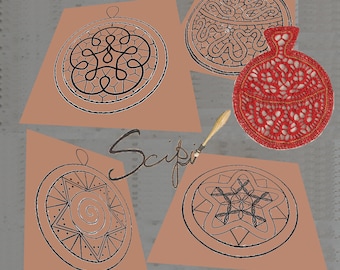 Designs for Christmas Baubles, Bobbin Lace, Bobbin Lace Pattern - Etsy