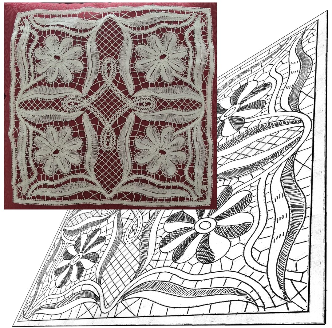 Antique Design Square for Tombolo Lace - Etsy