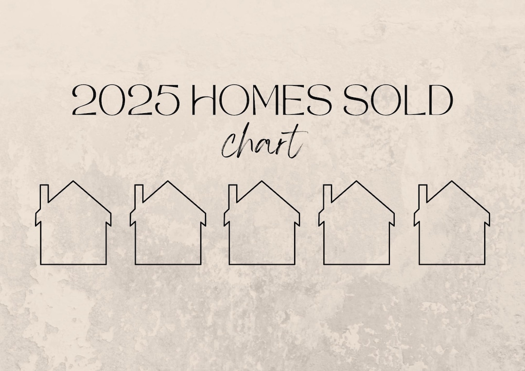 2025 Real Estate Homes Sold Chart - Etsy