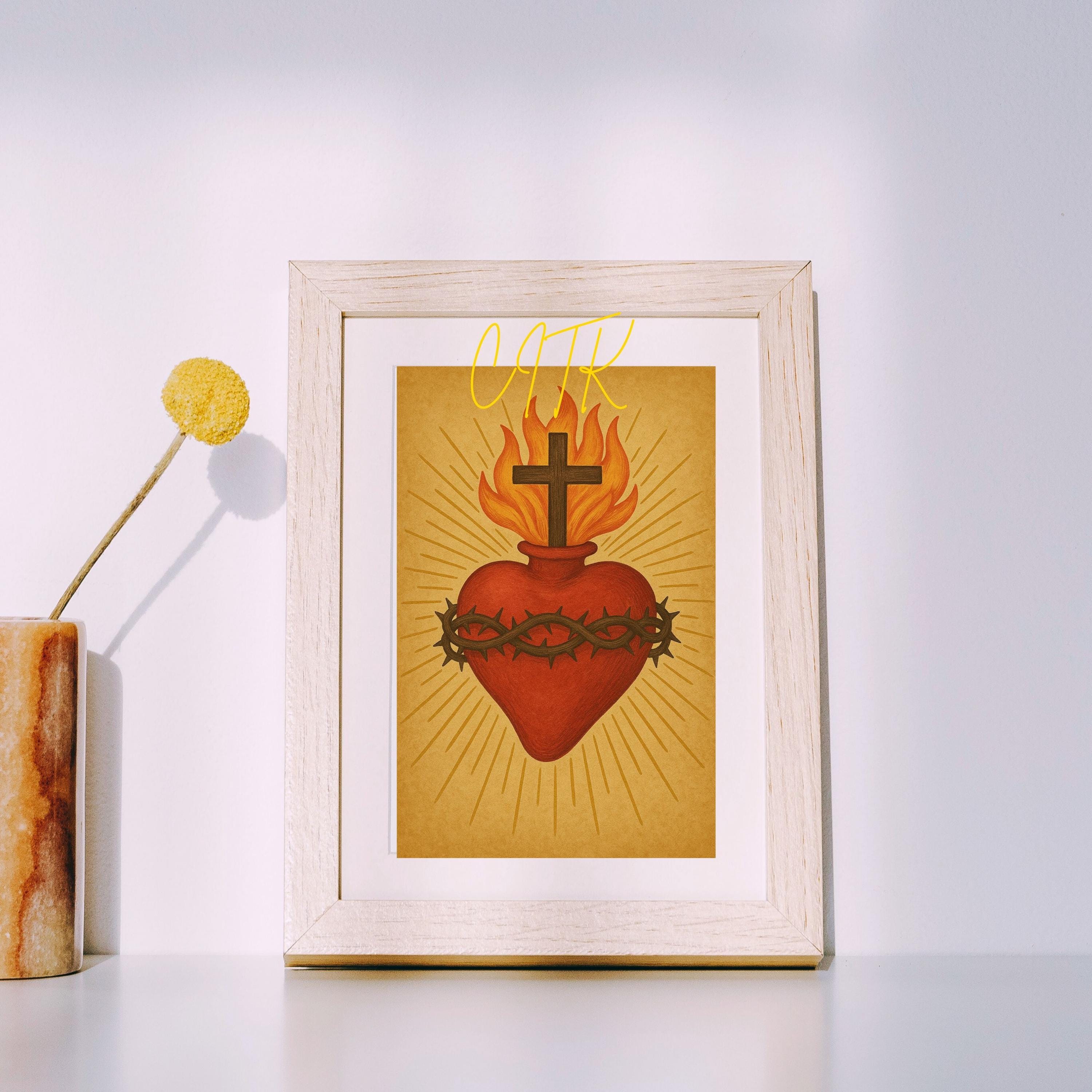 Sacred Heart of Jesus Printable | Corazón Sagrado Digital Art ...