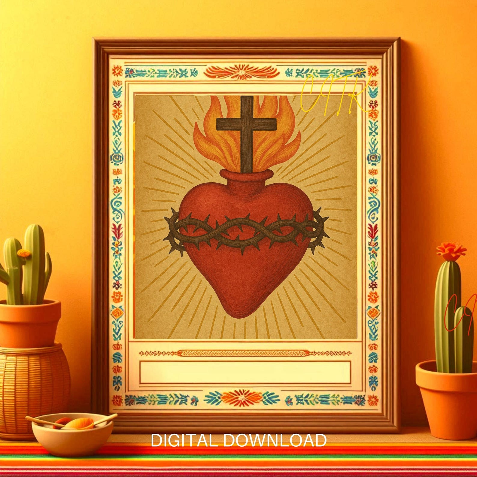 Sacred Heart of Jesus Printable | Corazón Sagrado Digital Art ...