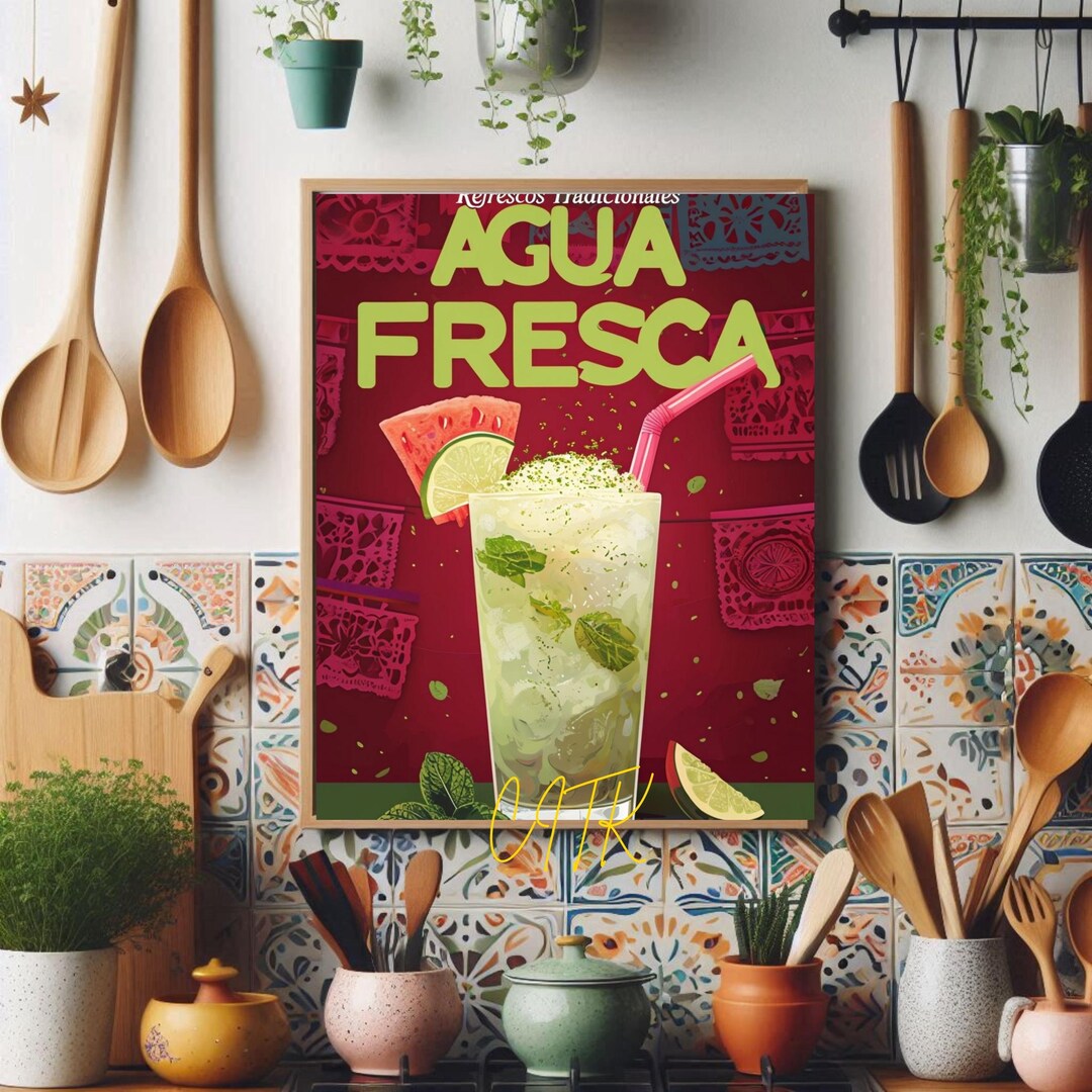 Agua Fresca Kitchen Print: Mexican Fiesta Bar Art (digital Download) - Etsy