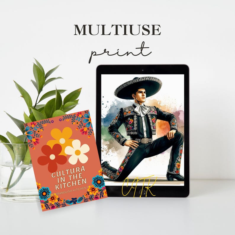 Mexican Charro Dancer Wall Art Printable | Mariachi Performer Portrait ...