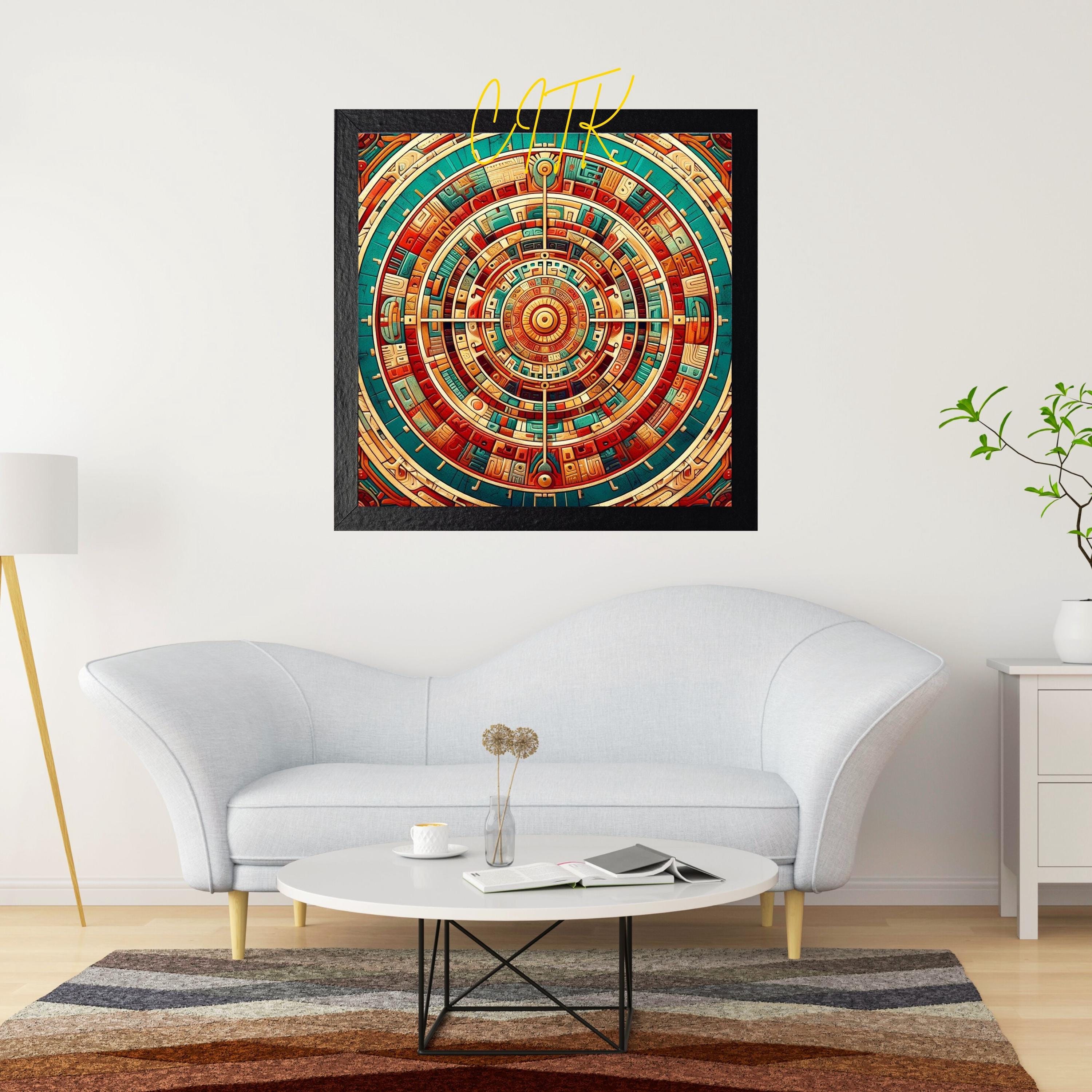 Aztec Sunstone Wall Art Printable | Mexican Heritage Digital Download ...