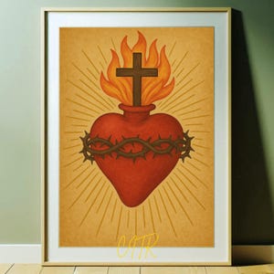 Sacred Heart of Jesus Printable | Corazón Sagrado Digital Art ...