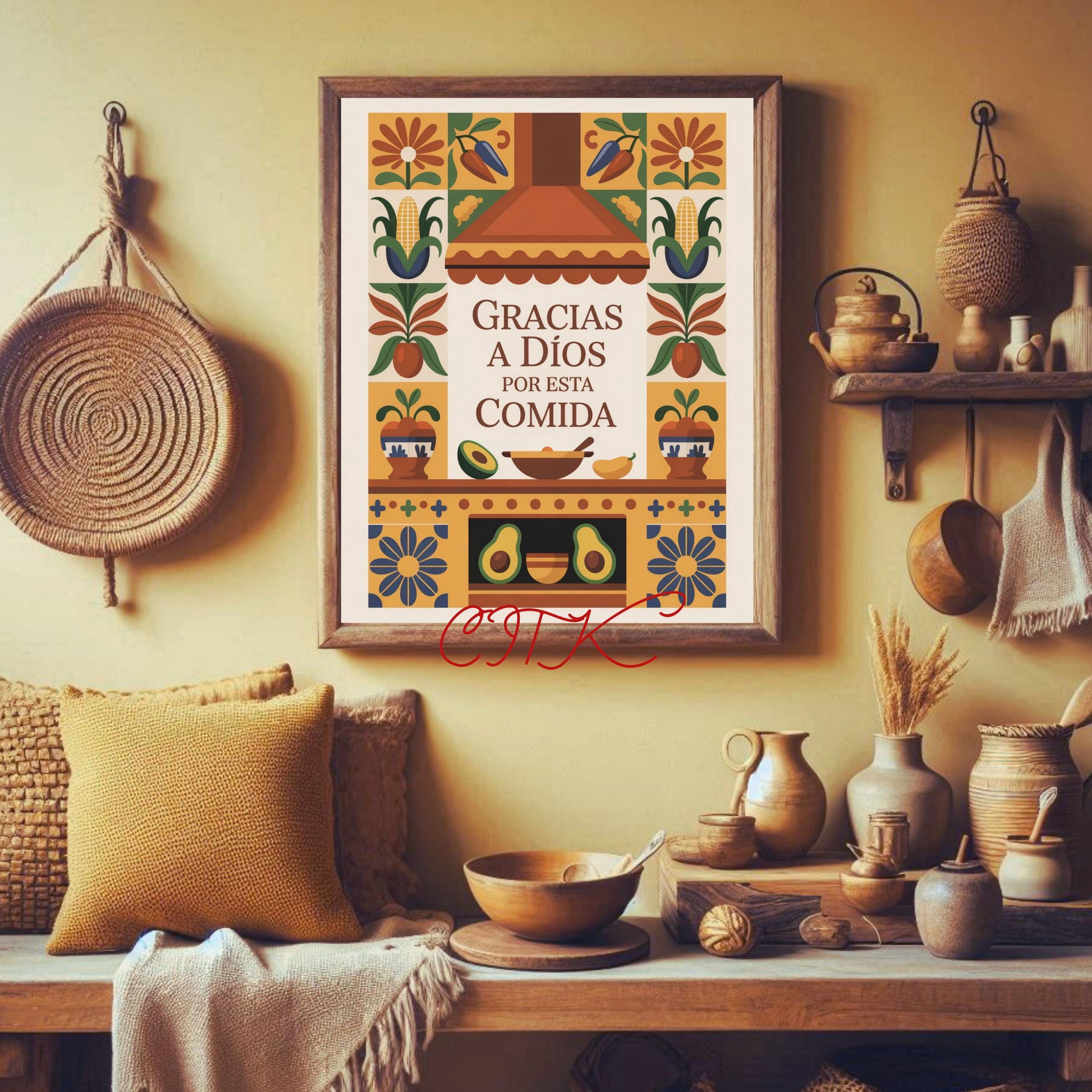 Dios Bendiga Esta Cocina Wall Art | Spanish Kitchen Blessing Print ...
