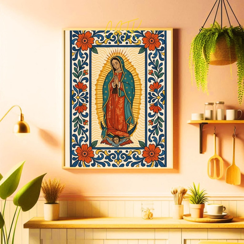 Virgen De Guadalupe Kitchen Art: Mexican Catholic Home Decor (digital ...
