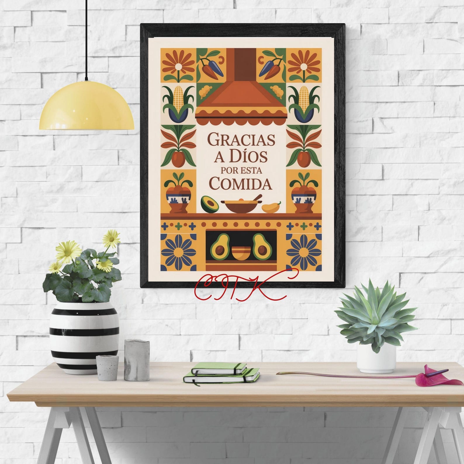 Dios Bendiga Esta Cocina Wall Art | Spanish Kitchen Blessing Print ...