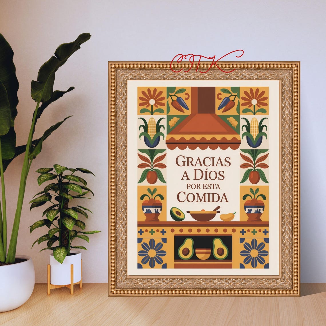 Mexican Kitchen Art Print: Spanglish Blessing for Cocina (digital ...